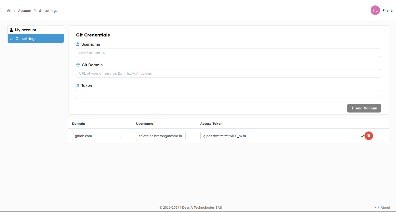 Git Credentials – Dessia Documentation
